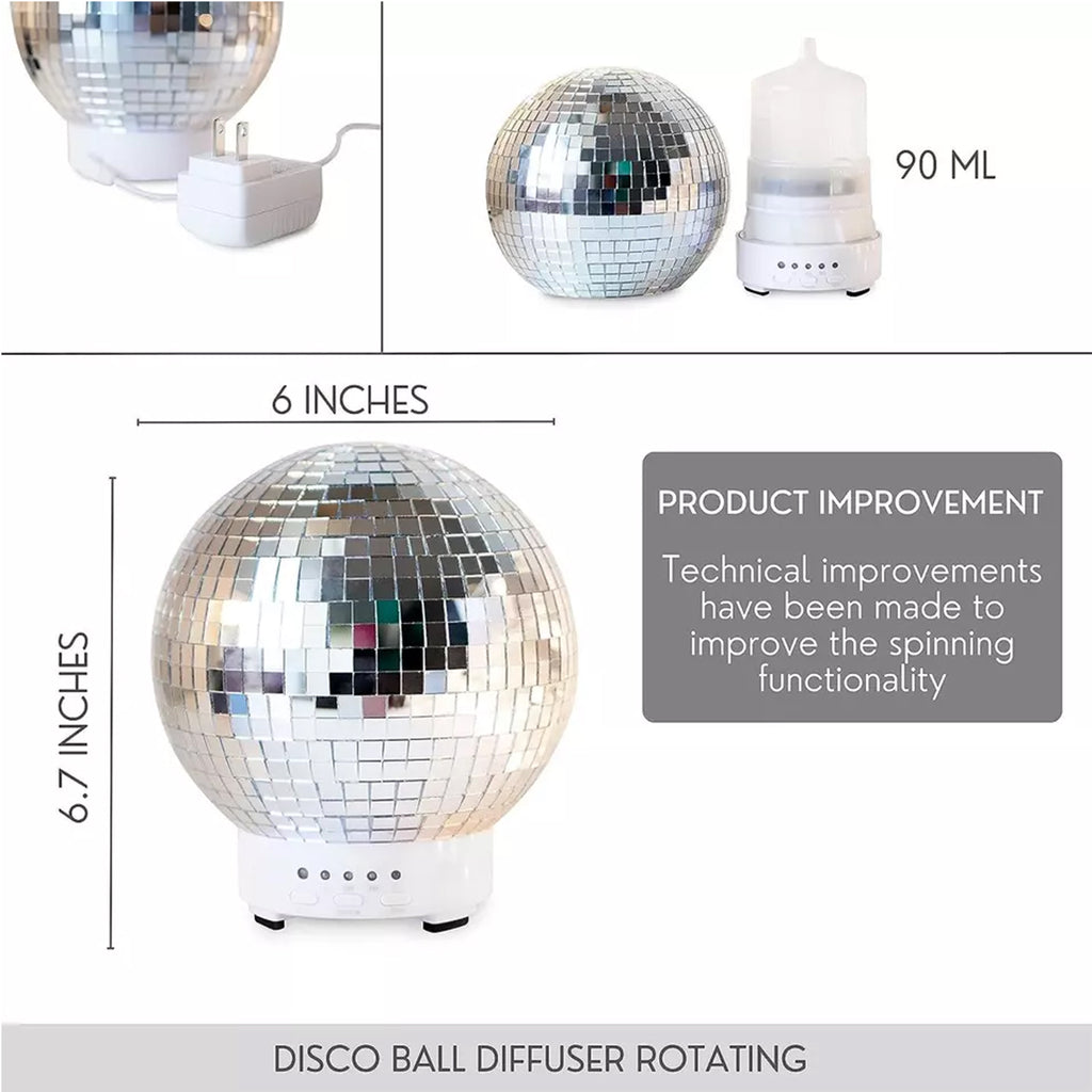 Disco Diffuser Ball Rotating -Essential Oil Diffuser with Whisper Quie ...