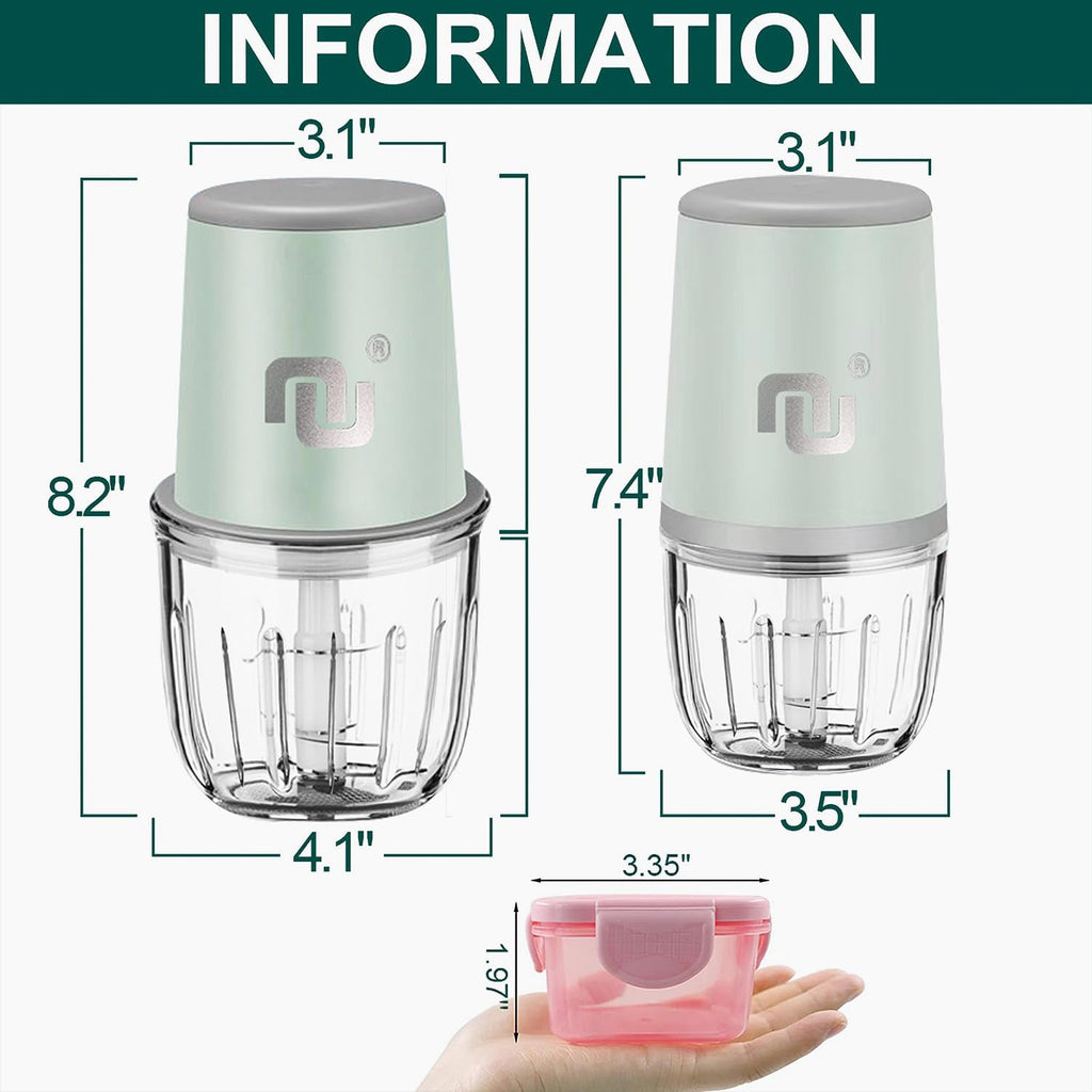 Portable Cordless Electric Baby Food Processor/Mini Food Chopper Recha ...