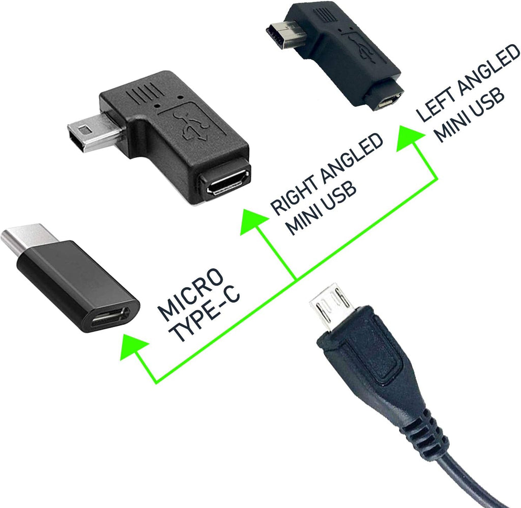 10 Pack 15ft MicroUSB & MiniUSB Hardwire Kit with Mini/LP Mini/ATO/Mic ...