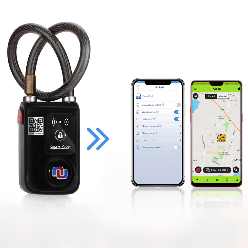 NuLock Bluetooth Braided Steel Cable or Chain Bike Lock – Nuvending.com